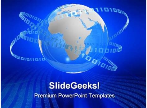Digital Globe Binary Global Powerpoint Templates And Powerpoint