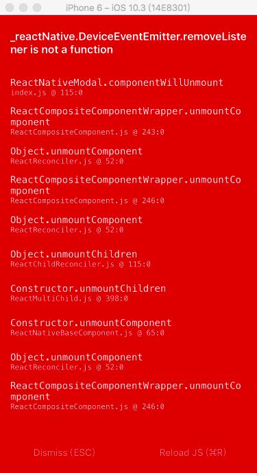 Rn 0251 Reactnativedeviceeventemitterremovelistener Is Not A