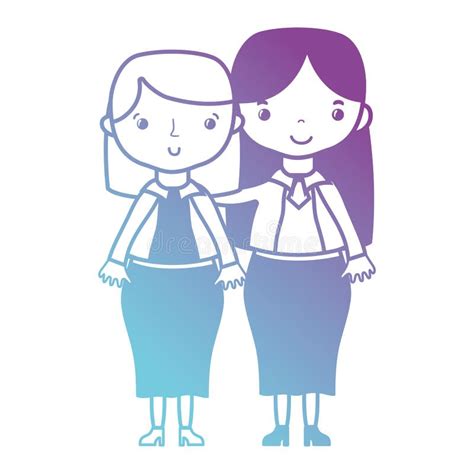 Line Teacher With Student To Class Education Lesson Stock Vector