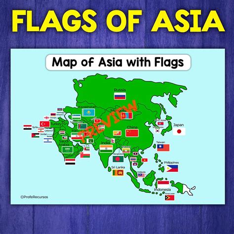 Map Of Asia Political Map Of Asian Flags Of The Countries Of Asia Asian