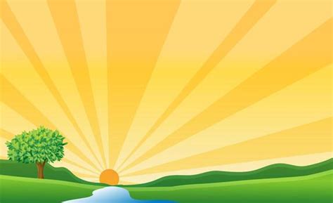 Morning Sun Clipart With Sky