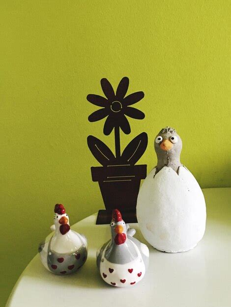 Premium Photo Close Up Of Easter Eggs Against Wall