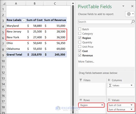 Excel Pivot Table Example Different Case ExcelDemy