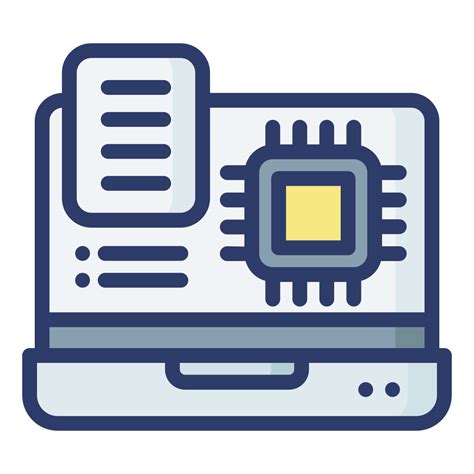Processor Chip Microchip Microprocessor Laptop Icon Download On