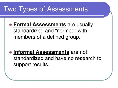 Ppt Introduction To Formal And Informal Assessments Powerpoint Presentation Id 4137891