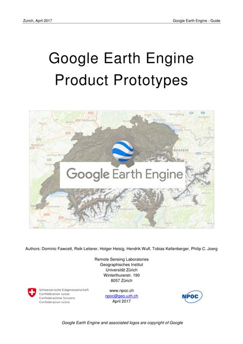 PDF Google Earth Engine Product Prototype