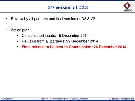 C2 Sense Wp2 Meeting Status Of Task Ppt Download