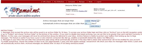 How Do I Archive Old Emails And Access Them Once Ive Done So PSMail Net Support Pages