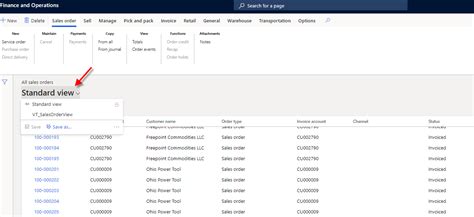 D365 F O Saved Views Feature Management Microsoft Dynamics AX Technical