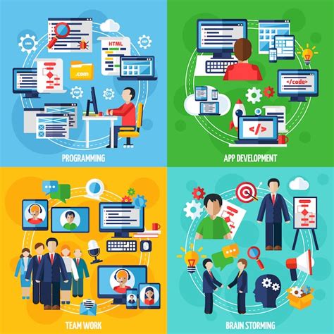 Free Vector Programmer Design Concept