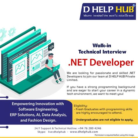 jobopening netdeveloper softwaredeveloper hiring walkininterview… d help hub private limited