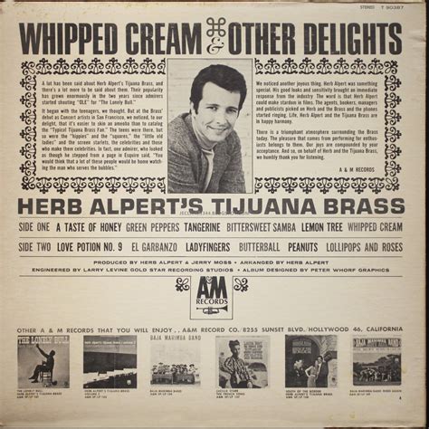 Luz Cámara Música Sólo Para Melómanos Herb Alpert And The Tijuana Brass ‎ Whipped Cream