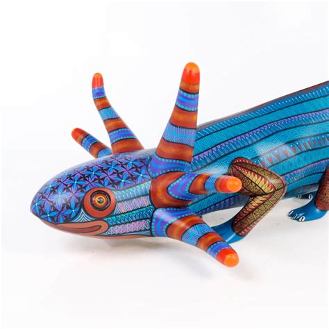 Axolotl Oaxacan Alebrije Wood Carving Mexican Art
