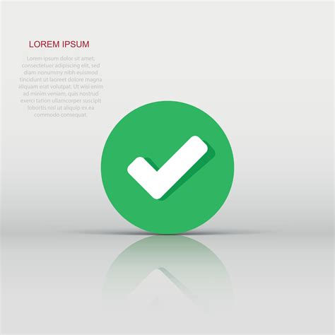 Check Mark Icon In Flat Style Ok Accept Vector Illustration On White Isolated Background Tick