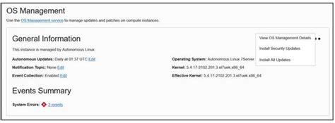 Os Management Service Adds Support For Autonomous Linux With Critical
