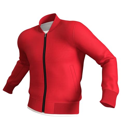 Red Jacket With Zipper Isolated 35489775 Png