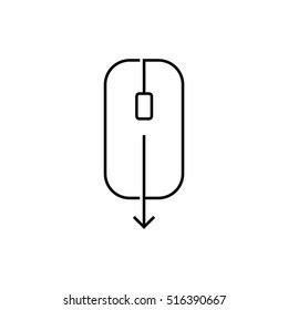 Scroll Down Computer Mouse Icon Vector Stock Vector Royalty Free Shutterstock