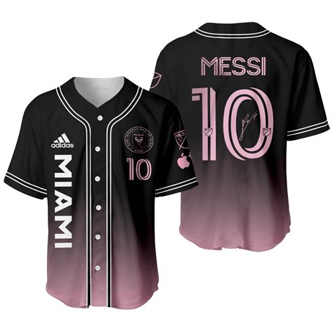 Lionel Messi 10 Inter Miami Fc Baseball Jersey The Goat Collection