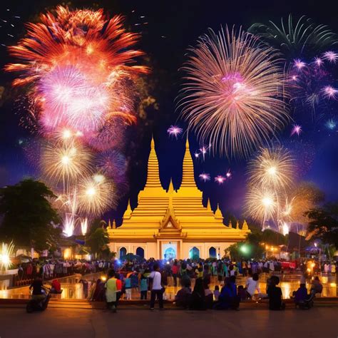 Vientiane Laos Lao People Celebrate That Luang Festival
