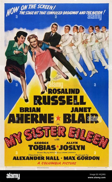 My Sister Eileen Us Poster From Left Rosalind Russell Janet Blair