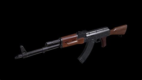 Low Poly Ak 47 High Ploy Inclueded Cgtrader