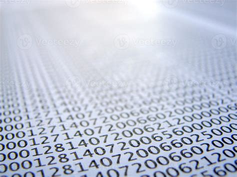 Database Concept With Printed And Coded Database Records 10731586 Stock