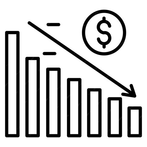 Premium Vector Decline Diagram Icon