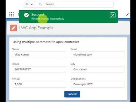 Insert A Record In Custom Object Navigate On Detail Using Multiple Parameter In Apex Method In