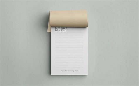 Free Realistic Notepad Mockup Free Mockup