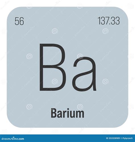 Barium Ba Periodic Table Element Stock Illustration Illustration Of Chemical Atom 353328989