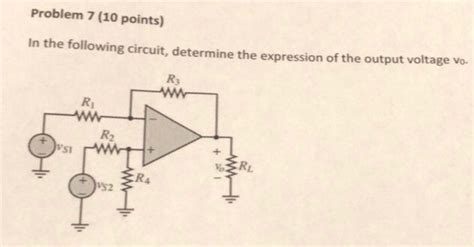 solved problem 7 10 points in the following circuit