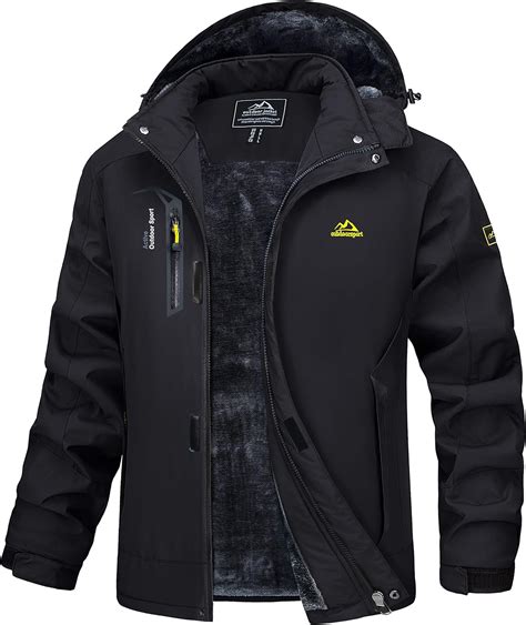 Magcomsen Warme Waterdichte Fleece Winterjas Voor Heren Dikke