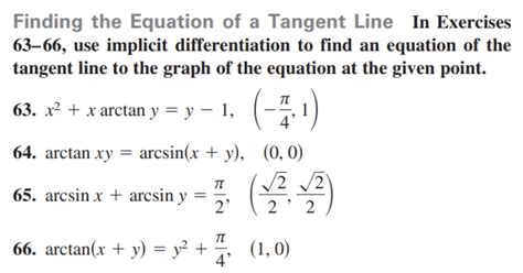 Solved Finding The Equation Of A Tangent Line In Exercises Chegg Com