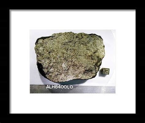 Sample Of Martian Meteorite Alh 84001 Framed Print By Science Photo