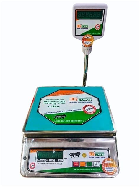 Rectangle 30kg Table Top Ss Body Pole Display Type Green Led Display