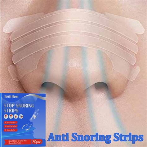 Anti Snoring Strips Patch Anti Dengkur Snoring Treatment Nasal Strips Ventilation Nose Patch