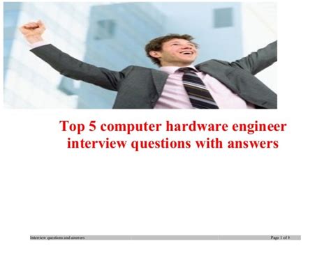 top 5 computer hardware engineer interview questions with answers