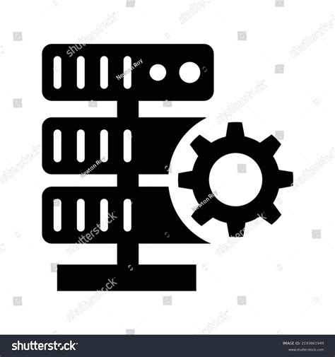 Database Configuration Setting Icon Black Vector Stock Vector Royalty