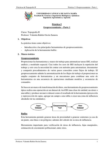 práctica 5 geoprocesamiento parte 1 pdf sistema de información