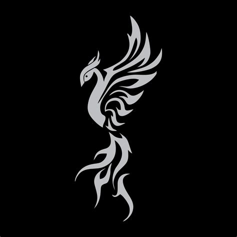 Tribal Phoenix Black And White