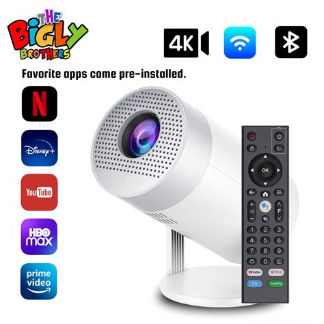 Open Box Brother Eye 4k Mini Projector 300 Lumens Built In Speaker