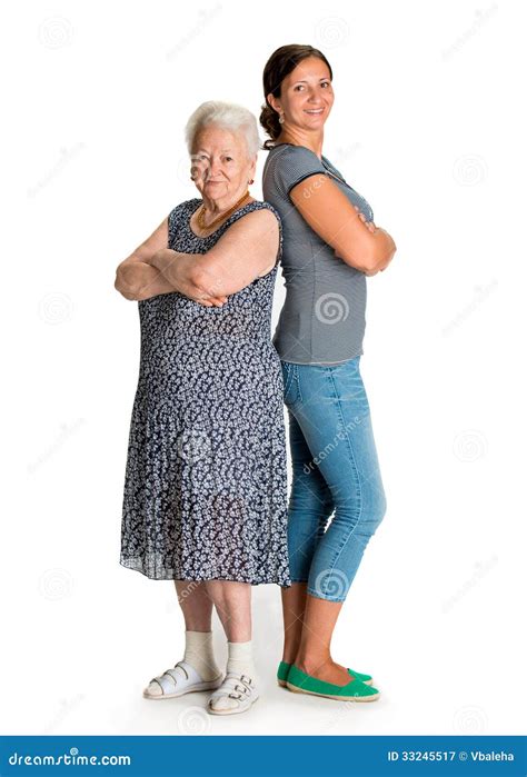 Счастливые бабушка и внучка Стоковое Изображение изображение насчитывающей привлекательностей
