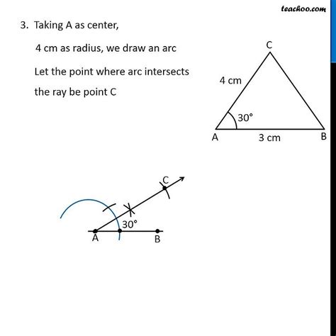 Constructing A Triangle When 2 Sides And 1 Angle Between Them Is Know