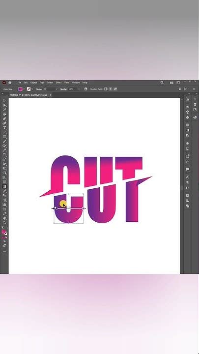 Master The Cut Text Effect In Adobe Illustrator Cc Step By Step Youtube