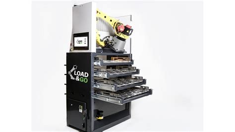 compact robotic cnc machine tending platform from automation within