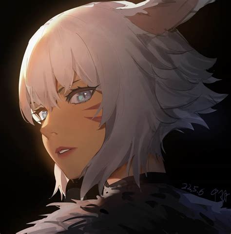 雅喵我的雅喵 插画师千羽丶的最终幻想ff14插画图片 Bobopic