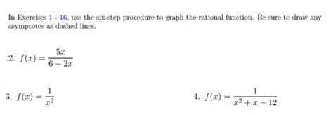 Solved In Exercises 1 16 Use The Six Step Procedure To