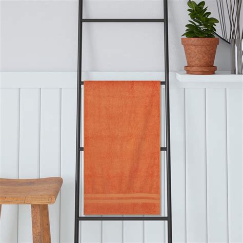 Buy Portico Cloud Ultralux Orange Cotton Bath Towel 60x120cm From