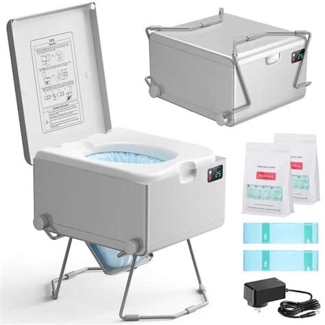 Electric 17 Lbs Waterless Composting Toilet System Odorless Automatic