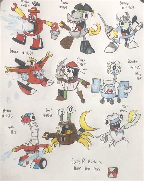 Series 8 Mixels In Their Lego Poses By Wook Naut On Deviantart